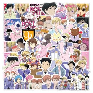 50pcs ouran high school host club waterproof stickers for laptop cellphone water bottle skateboard luggage car bumper jxqx (js010)