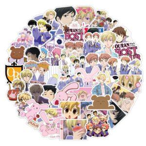 50Pcs Ouran High School Host Club Waterproof Stickers for Laptop Cellphone Water Bottle Skateboard Luggage Car Bumper JXQX (JS010)