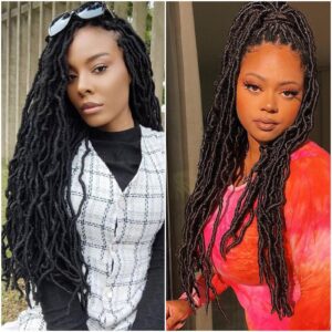 Faux Locs Crochet Hair 24 Inch 8 Packs Soft Locs Crochet Locs Crochet Faux Locs New Faux Locs Pre Looped Curly Wave Butterfly Locs Crochet Hair For Black Women (24 Inch,1B)