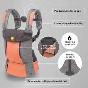 LÍLLÉbaby Complete All Seasons Six-Position 360° Ergonomic Baby and Child Carrier (Cool Coral)