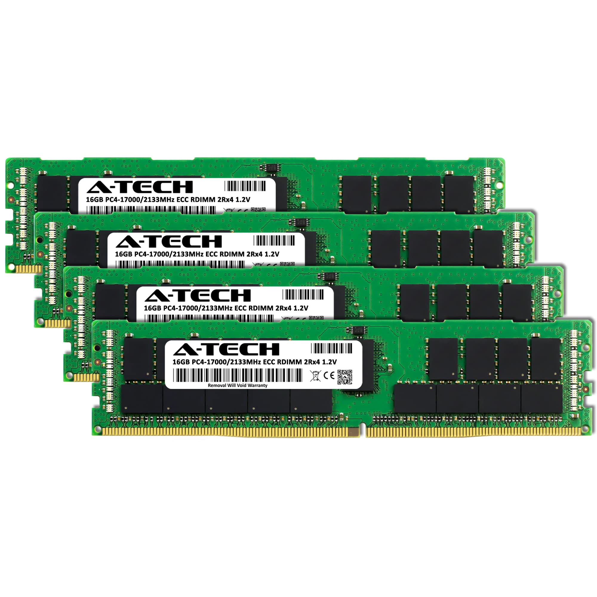 A-Tech 32GB Kit (2x16GB) DDR4 2133MHz PC4-17000 ECC RDIMM 2Rx4 1.2V Dual Rank ECC Registered DIMM 288-Pin Server & Workstation RAM Memory Upgrade Modules (A-Tech Enterprise Series)