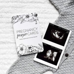 Pregnancy Gift Bundle for Expecting Moms: Pregnancy Prayer Cards + Pregnancy Milestone Cards | Pregnancy Announcement