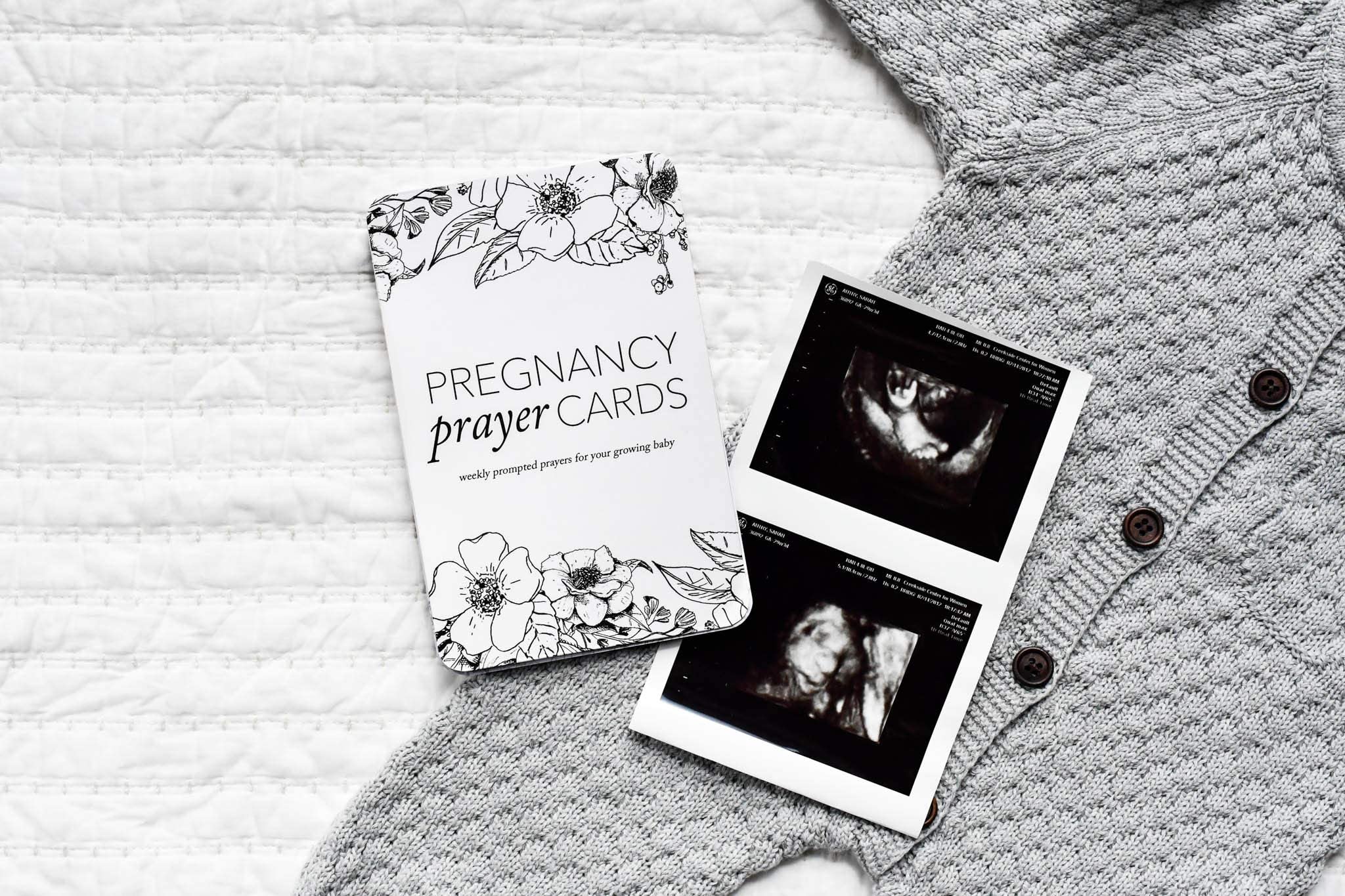 Pregnancy Gift Bundle for Expecting Moms: Pregnancy Prayer Cards + Pregnancy Milestone Cards | Pregnancy Announcement