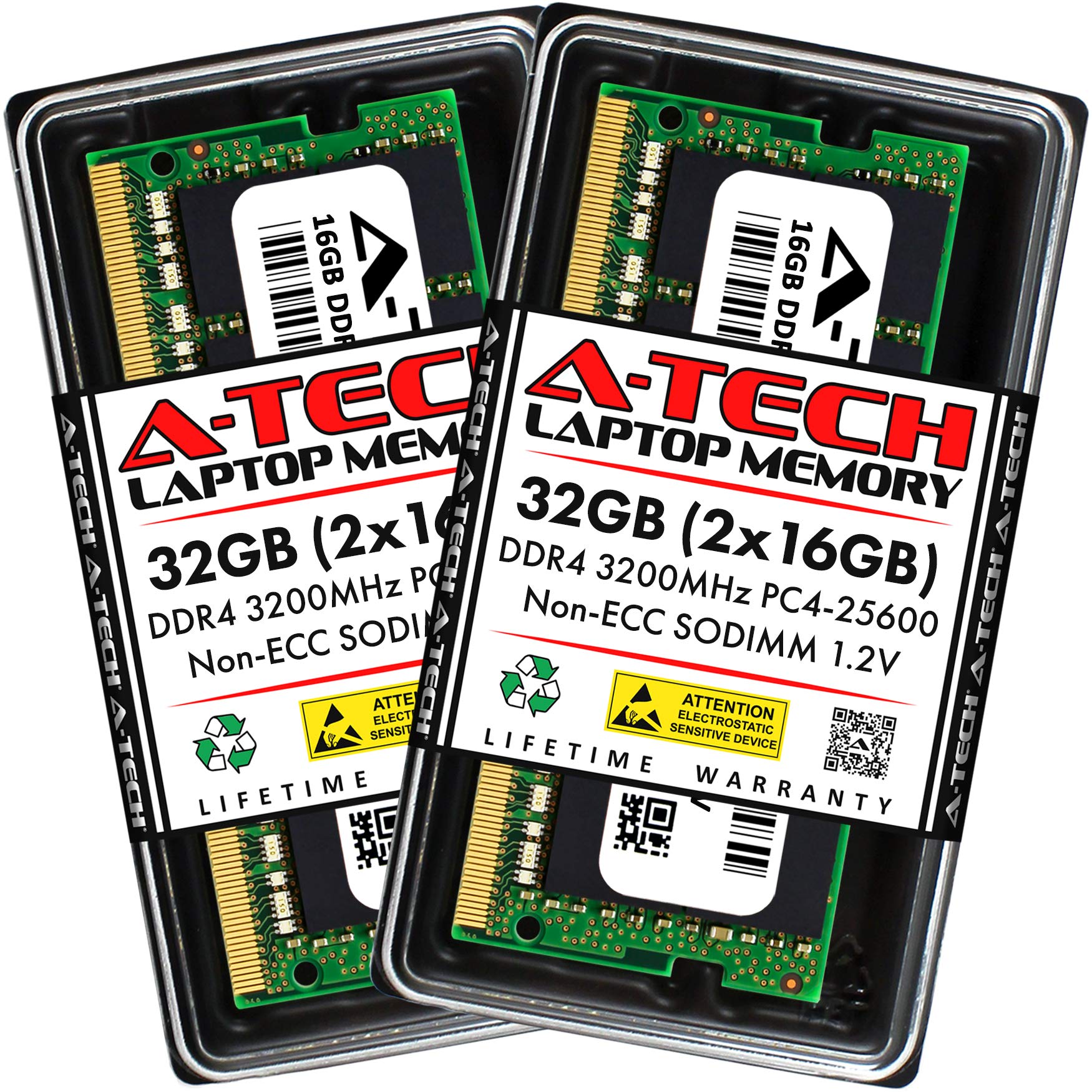 A-Tech 32GB Kit (2x16GB) RAM for Acer Nitro 5 AN515-45 Gaming Laptop | DDR4 3200MHz SODIMM PC4-25600 (PC4-3200AA) Memory Upgrade Modules