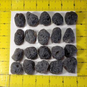 Top-Rock-Shop 1pc Agni Manitite 25mm Pearl of The Divine Fire Rare Pseudo Tektite AA-Grade Translucent Natural Healing Crystal Gemstone Specimen from Indonesia, Black, Grey, White,