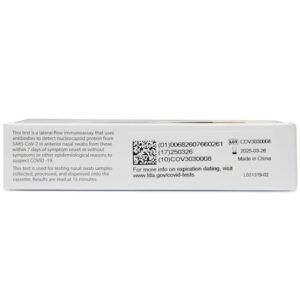 Flowflex COVID-19 Antigen Home Test kit, 1 Pack, 1 Tests Total. FDA EUA Authorized OTC at-Home Self-Test, Non-invasive Nasal Swab, Easy to Use and No Discomfort, Results in 15 Minutes