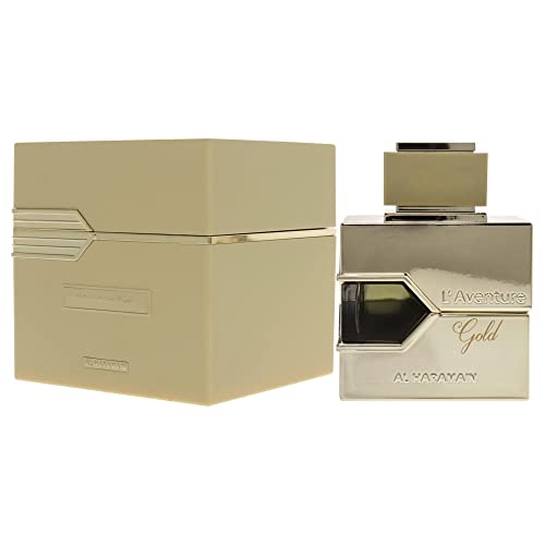 Al Haramain L'Aventure Gold - Arabian Perfume for Women - Long Lasting Perfume for Women - Floral Woody Fragrances - Eau de Parfum for Women - 3.4 oz