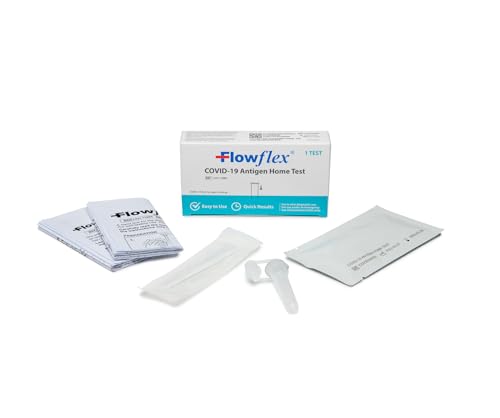 Flowflex COVID-19 Antigen Home Test kit, 1 Pack, 1 Tests Total. FDA EUA Authorized OTC at-Home Self-Test, Non-invasive Nasal Swab, Easy to Use and No Discomfort, Results in 15 Minutes