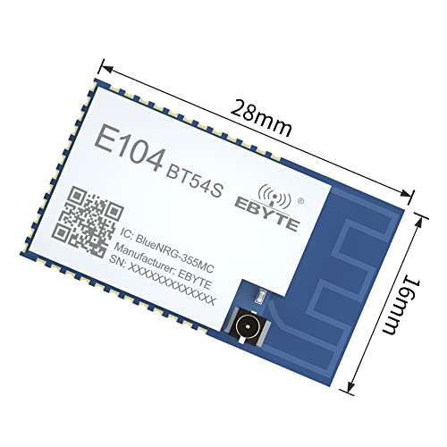 EBYTE BLUENRG355MC Blue-Tooth 5.1 SOC Module 8dBm Low Power Wireless Module Power E104-BT54S IPEX Stamp Hole Antenna Interface for Smart Home/Farm, Hotel Management, Industrial Manufaturing