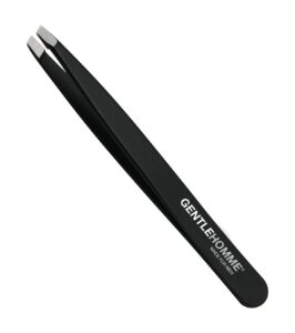 gentlehomme tweezer for men's eyebrows & beard - professional stainless steel - precise for facial hair & eyebrows