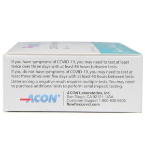 Flowflex COVID-19 Antigen Home Test kit, 1 Pack, 1 Tests Total. FDA EUA Authorized OTC at-Home Self-Test, Non-invasive Nasal Swab, Easy to Use and No Discomfort, Results in 15 Minutes