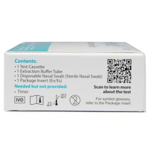 Flowflex COVID-19 Antigen Home Test kit, 1 Pack, 1 Tests Total. FDA EUA Authorized OTC at-Home Self-Test, Non-invasive Nasal Swab, Easy to Use and No Discomfort, Results in 15 Minutes