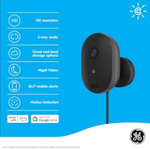 GE CYNC Smart Outdoor Security Camera, 2K HD Camera, Weather-Resistant, Night Vision