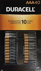 duracell - coppertop aaa alkaline batteries - long lasting, all-purpose triple a battery for household and business - 40 count