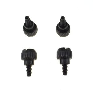 hahiyo anodized aluminum thumbscrews 6#-32x6 m3.5 thread size large knurled head cage mounts hand tighten easy grip turn not damage short inside sturdy sleek for computer case pci slot black 10pcs