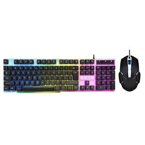 cngy keyboards keyboard& mouse usb 180 keys backlight mechanical wired gaming keyboard mouse set for pc