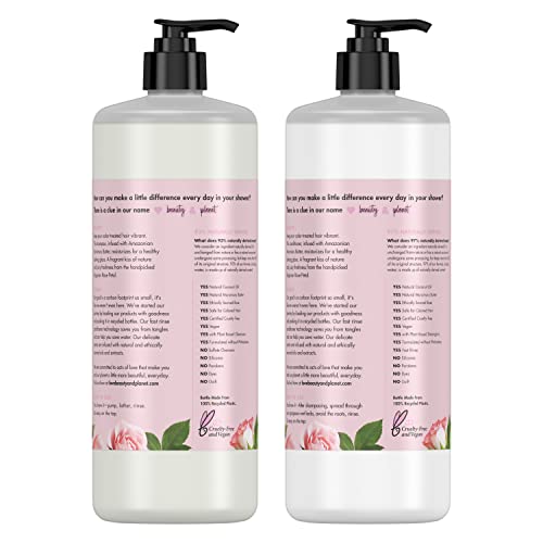 Love Beauty and Planet Blooming Color Sulfate-Free Shampoo and Conditioner for Color Treated Hair Murumuru Butter & Rose 2 Count Vegan, Paraben-Free, Silicone-Free, Cruelty-Free 32 oz