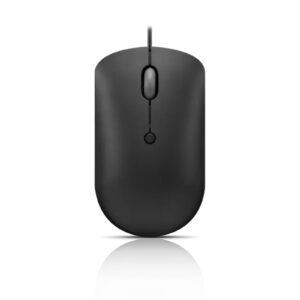 lenovo 400 usb-c compact wired mouse – pocket friendly portable mouse for notebook or large computer monitor, black