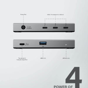 Alogic TB4H3TB Thunderbolt 4 Blaze Dock Compact Hubtriplethunderbolt Output