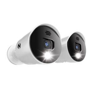 night owl wired 4k uhd indoor/outdoor add on spotlight cameras with preset voice alerts and built-in camera siren (requires compatible btd8 series dvr - sold separately)