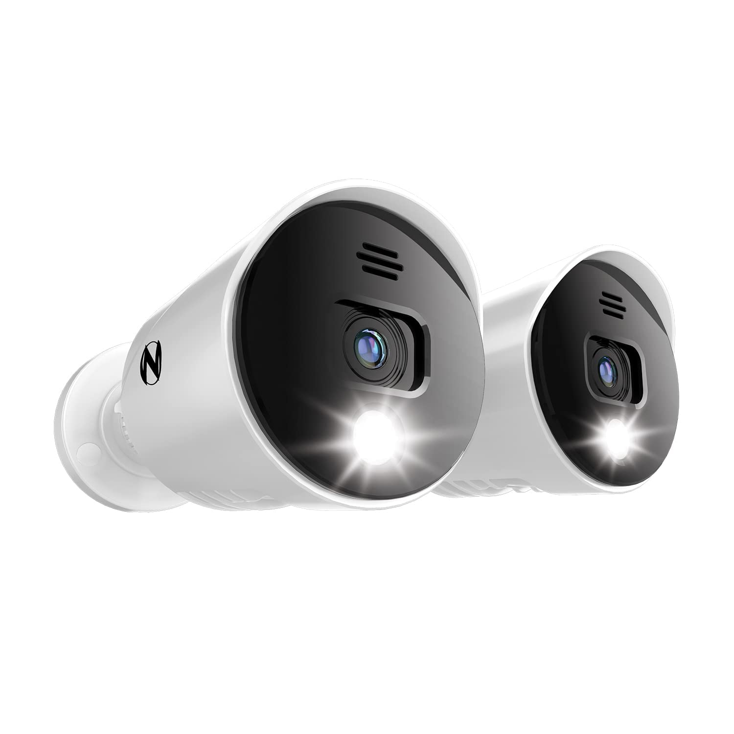 Night Owl Wired 4K UHD Indoor/Outdoor Add On Spotlight Cameras with Preset Voice Alerts and Built-in Camera Siren (Requires Compatible BTD8 Series DVR - Sold Separately)