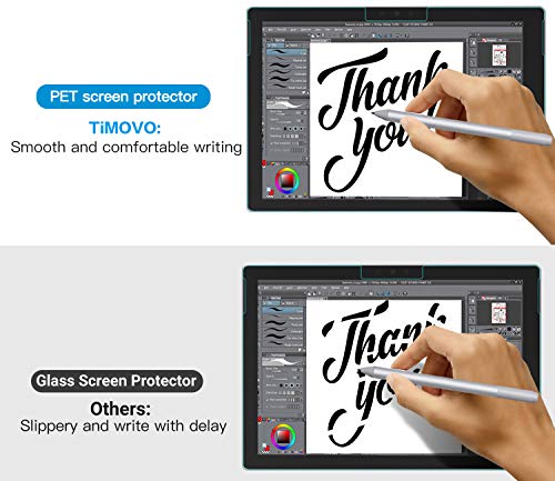 TiMOVO 2-Pack Feel-Paper Screen Protector for Microsoft Surface Pro 11/10 13 Inch 2024 / Surface Pro 9 / Surface Pro 8 / Surface Pro X, Anti-Glare Anti-Scratch PET Film, Surface Pen Support - Matte