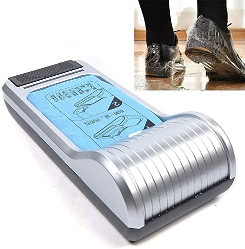 Miumaeov Shoe Film Machine 22.83x9.45x5.91 Automatic Shoe Cover Dispenser Portable Disposable Overshoe Dispenser with 1 Roll of 600 Pieces of Film For Home, Office, Company and Carpet Floors