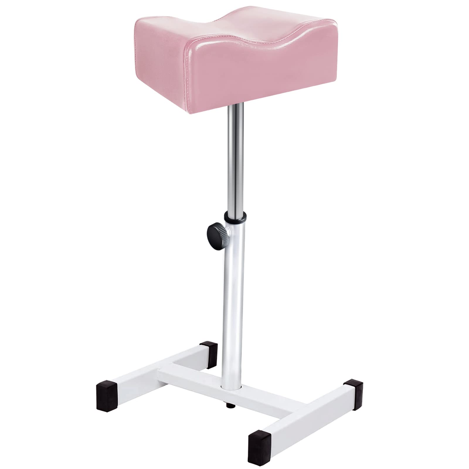 Kalolary Pedicure Foot Rest, Adjustable Height Pedicure Stool Manicure Nail Equipment for Nail Technician Salon Spa (Pink)