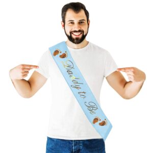 Daddy to Be Sash for Baby Shower- Blue w/Gold Lettering Baby Gender Reveal Ideas Boy Ideas Dad Diaper Party Favor New Father Gift Daddy Father Prince Decorations Dadchelor Baby Gifts Little Man