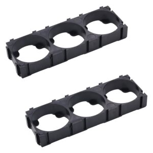 bettomshin 50pcs 21700 lithium battery holder, lithium cell spacer triple battery holder bracket battery pack bracket for diy fixed battery 21.7mm hole dia