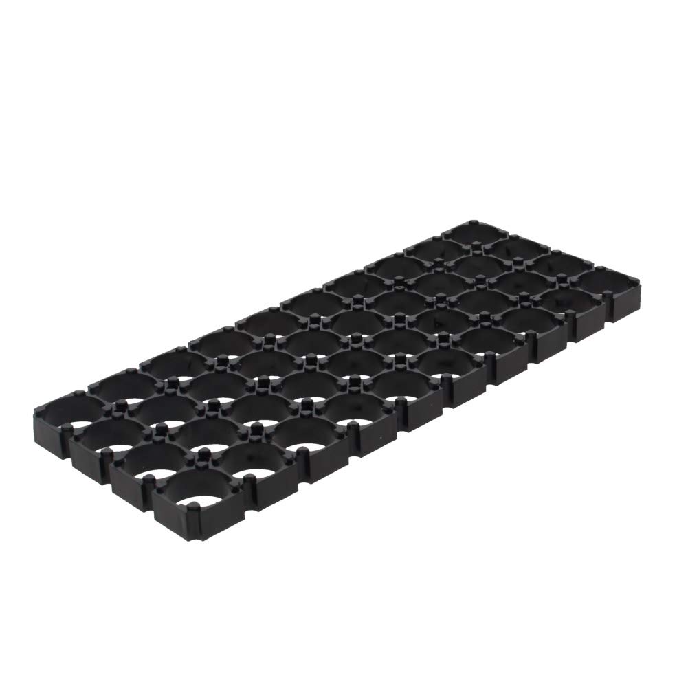 Bettomshin 10Pcs 4x10 Cell Spacer 18650 Lithium Battery Plastic Holder Bracket for DIY Battery Pack 18.5mm Hole Dia