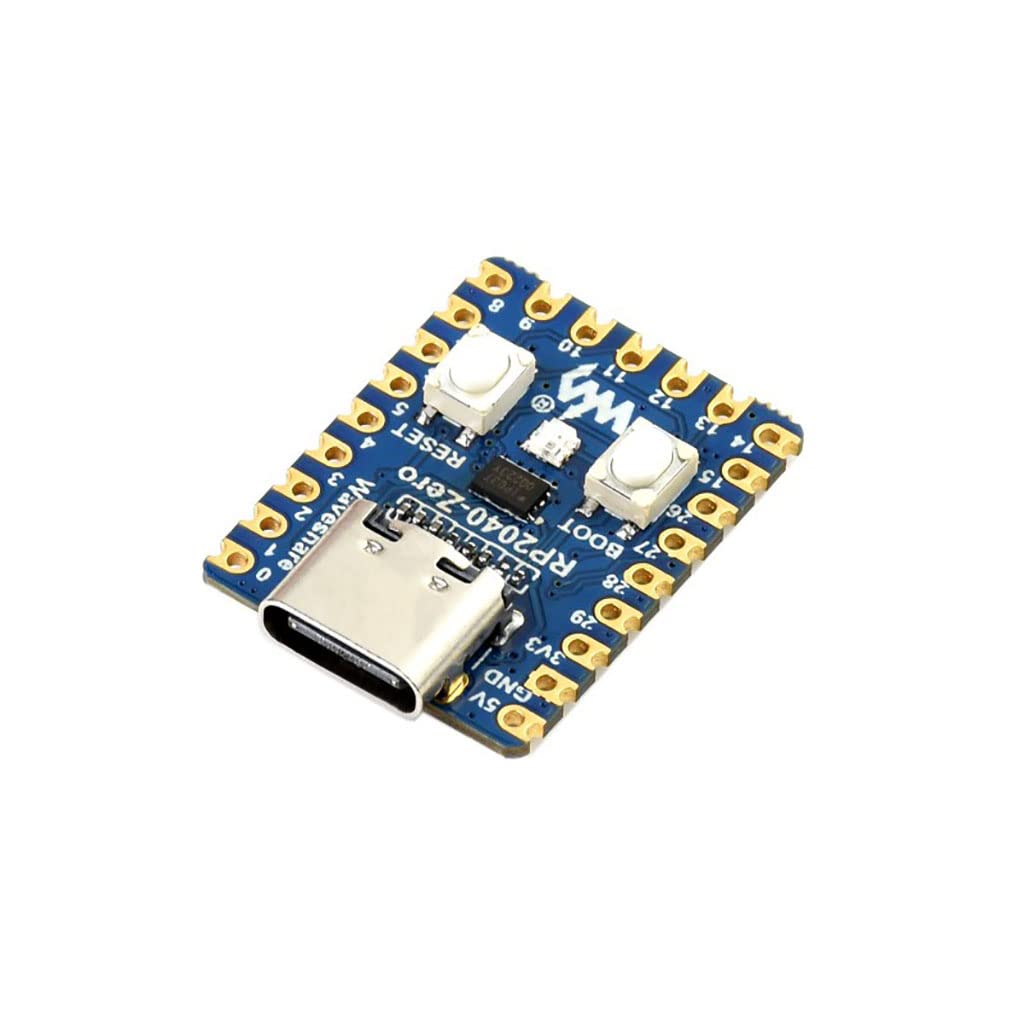 Coolwell RP2040-Zero Based On Raspberry Pi Microcontroller RP2040, Low-Cost, High-Performance Pico-Like MCU Board, USB-C Connector with Pre-soldered Header