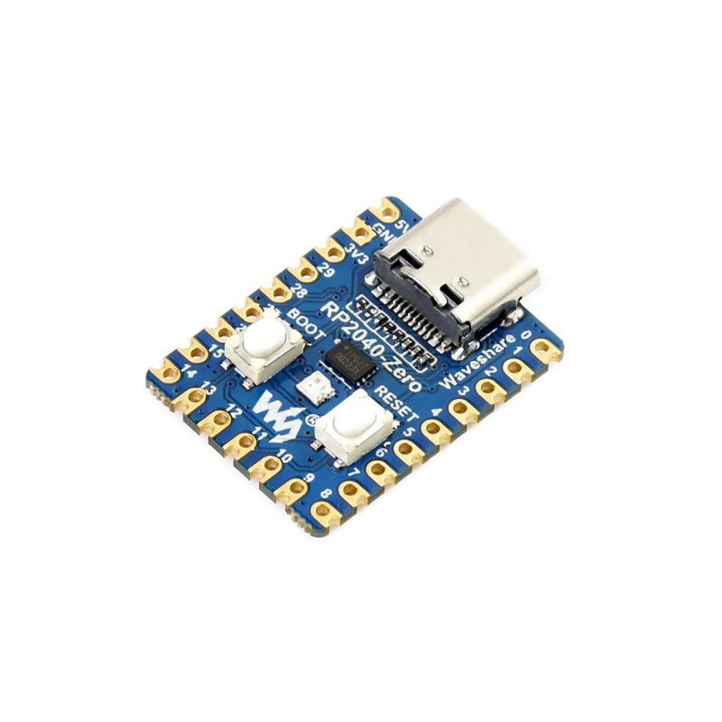 Coolwell RP2040-Zero Based On Raspberry Pi Microcontroller RP2040, Low-Cost, High-Performance Pico-Like MCU Board, USB-C Connector with Pre-soldered Header