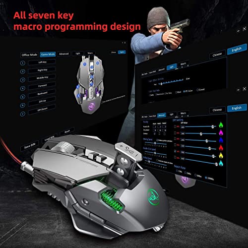 Keyboards One Handed Mechanical Gaming Keyboard And Programmable Mouse Combo USB Wired Gaming Keypad And LED Backlit Mouse For LOL/PUBG/Wow/Dota/OW