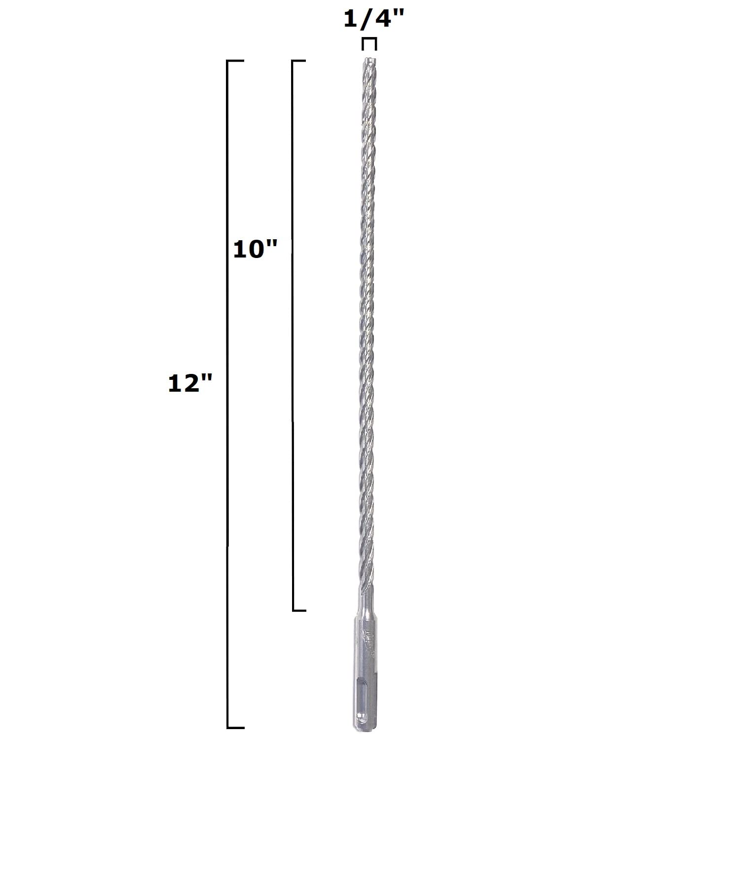 TTI Milwaukee 1/4 in. x 12 in. MX4 SDS-Plus Carbide Bit for Rotary Tool - Concrete with Rebar