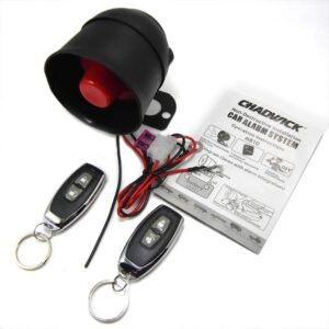 car security horn vehicle alarm security protection system with 2 remote controls 6 tone alarm loudspeaker 7-level sensitivity car alarm siren 125db anti-theft device 12v 20w (cw-8110)