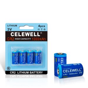 celewell 【10-year warranty】 4pcs cr2 3v 1000mah lithium battery