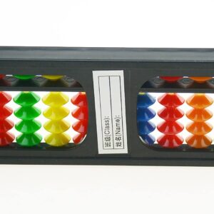 CCHW Plastic Colorful Beads Abacus Soroban, 13 Column Chinese Abacus Japanese Soroban Calculator Kid's Counting Tool (Style 1)