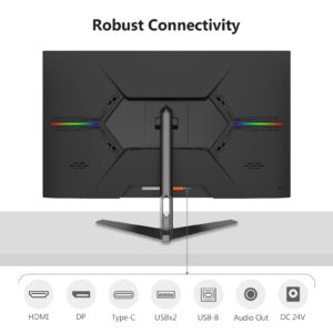 Z-Edge U32I4K 32 Inch 4K Monitor, UHD 3840 x 2160 IPS Monitor, AMD FreeSync, Viewing 178°, HDMI and USB Type-C Connectivity, 60Hz Refresh Rate, 8ms, 3-Side Virtually Ultra-Slim Bezel Design