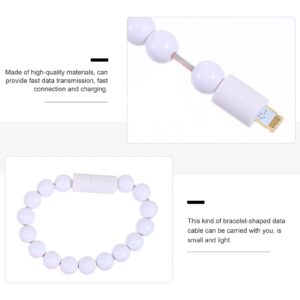 USB Charging Bracelet Beaded Cable: 3pcs compitable for Smart Bracelet Charger Data Cable Charger Cord Elegant Beaded Bracelet for Home Office Car