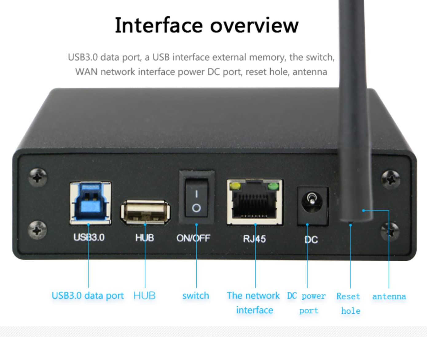 JMT U35WF 6TB 3.5 inch Mobile Multi-Function Hard Disk Box WiFi Wireless NAS Private Cloud Storage Office Home (Hard Drives not Included)