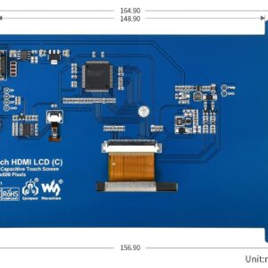 waveshare [Latest Version] Raspberry Pi 4 Display 7inch Capacitive Touch Screen LCD Monitor for Raspberry Pi 400 4 3 Model B Supports All Versions of Raspberry Pi Windows Capacitive