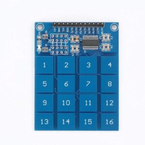 redtagcanada ttp229 2.4v-5.5v 16 channel digital capacitive switch touch sensor keypad module ic for arduino board electronic diy tool, blue