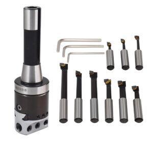 netuera 9-Pack Set 2 Boring Head R8 Shank 1/2 Carbide Boring Bar Set Milling Set