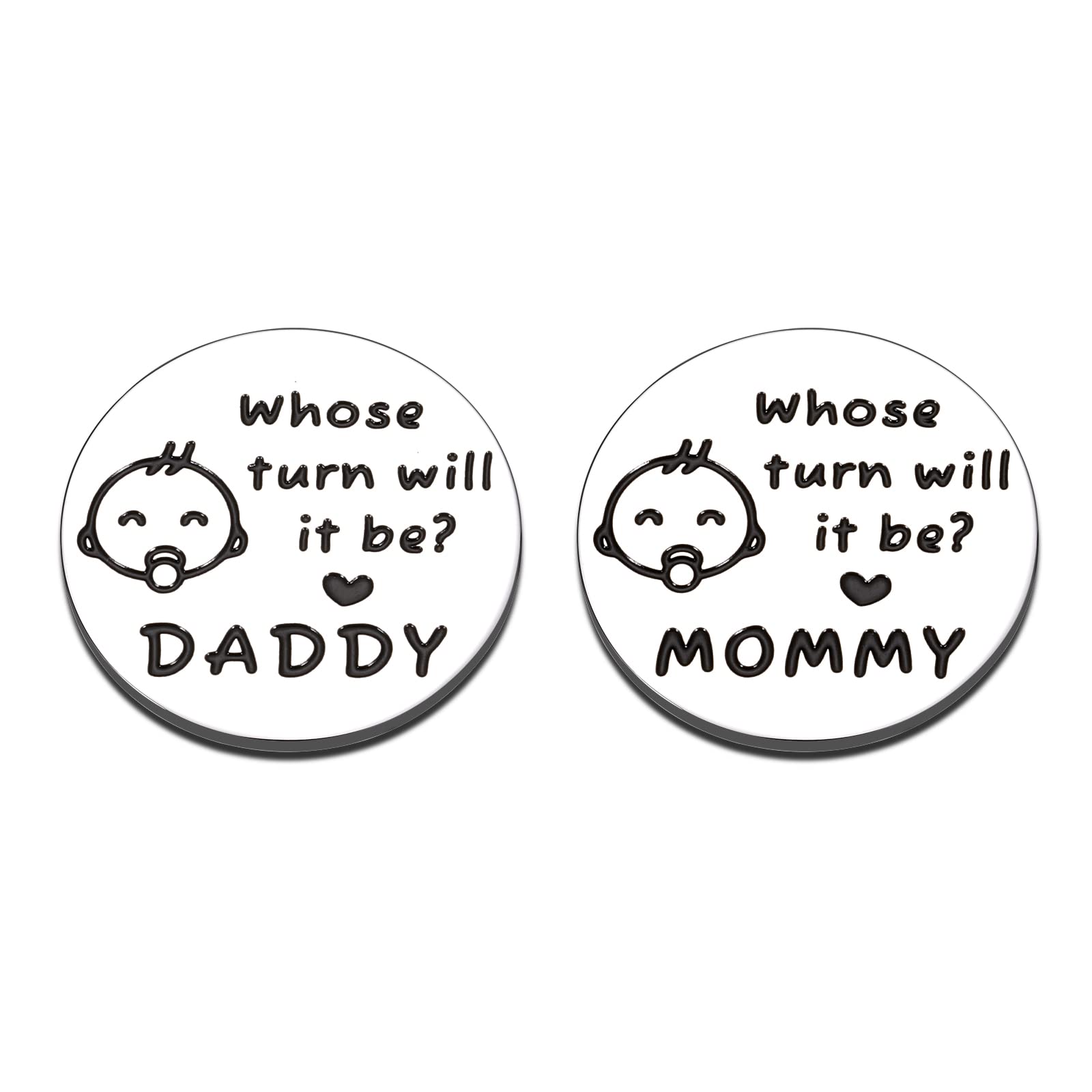 New Mommy Gifts For Men Decision Coin Dad Gifts For First Time Parents Pregnant Women Mom To Be Friends Baby Shower 1st Birthday Gifts Boy Girl Christmas Expecting Parents To Be Unique Gift