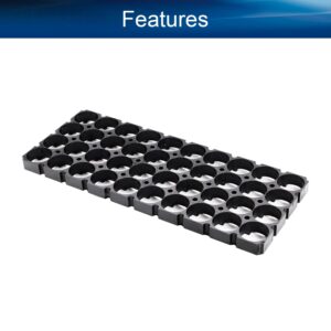 Bettomshin 10Pcs 4x10 Cell Spacer 18650 Lithium Battery Plastic Holder Bracket for DIY Battery Pack 18.5mm Hole Dia