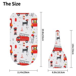 Rongyuan Dog Firefighter Newborn Baby Swaddle Blanket with Beanie Hat Sets Cute Printed Receiving Sleeping Bag, One Size