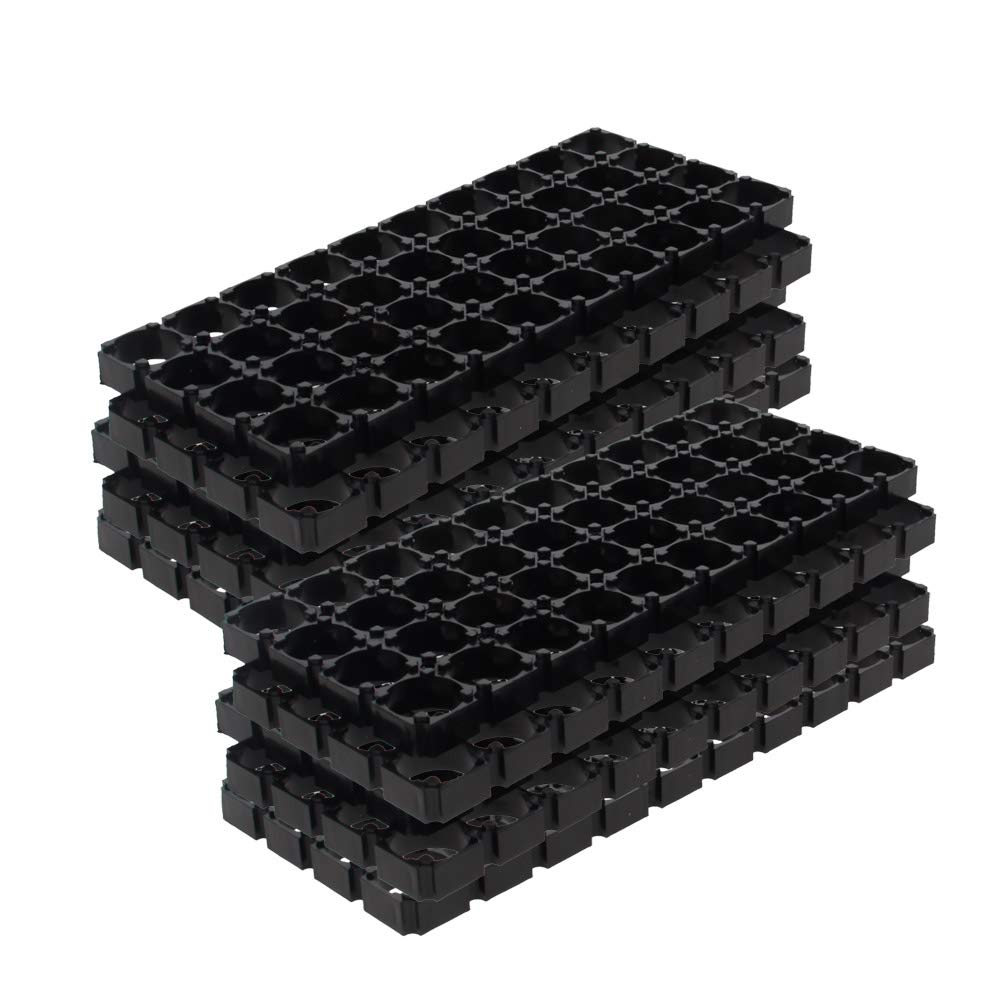 Bettomshin 10Pcs 4x10 Cell Spacer 18650 Lithium Battery Plastic Holder Bracket for DIY Battery Pack 18.5mm Hole Dia