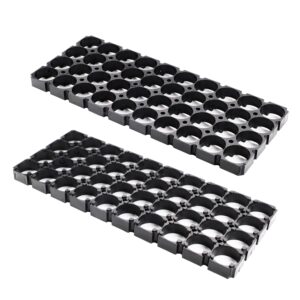 bettomshin 10pcs 4x10 cell spacer 18650 lithium battery plastic holder bracket for diy battery pack 18.5mm hole dia