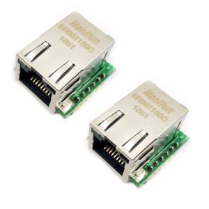 fainwan 2pcs usr-es1 w5500 chip new spi to lan ethernet converter tcp/ip module compatible with ar-duino